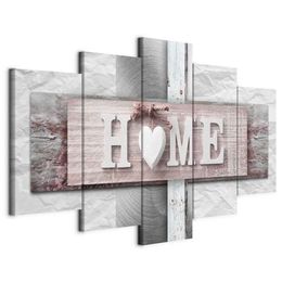 Artgeist Leinwandbild Home Eclecticism Grau/Rosa ca. 200x100cm