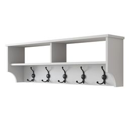 GARDEROBE mit 2 f&auml;chern und 5 haken 22,2/120/37,2 cm