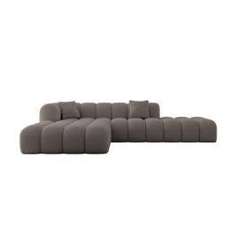 ECKSOFA Ottomane Links OLEA-L2 - 289x176x71 cm Braun