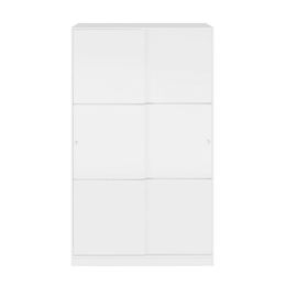 SCHRANK mit 2 Schiebet&uuml;ren, Wei&szlig; 120/200/50 cm