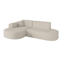 ECKSOFA Ottomane Links MARI-L1 - 243x171x79 cm Beige Tissu