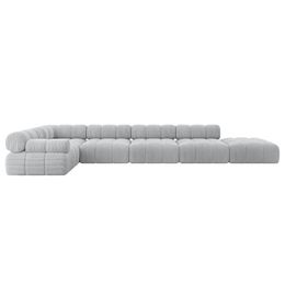 ECKSOFA modulares Sofa Felto-L3 - 475x190x70 cm Grau Cord