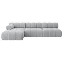 ECKSOFA modulares Sofa Razon-L2 - 285x160x70 cm Grau Cord