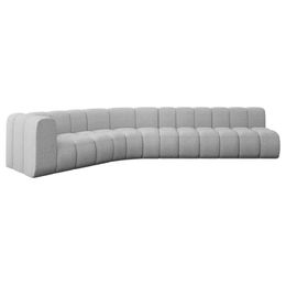 ECKSOFA modulares Sofa Karex-L2 - 399x194x70 cm Hellgrau