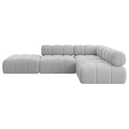 ECKSOFA modulares Sofa Favio-L1 - 285x190x70 cm Grau Cord