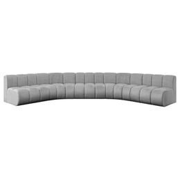 WOHNLANDSCHAFT modulares Sofa Montra-U1 - 490x174x70 cm Grau
