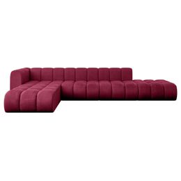 ECKSOFA modulares Sofa Zuvon-L2 - 387x177x70 cm Bordeauxrot