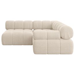 ECKSOFA modulares Sofa Mende-L1 - 190x190x70 cm Beige Cord