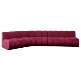 ECKSOFA modulares Sofa Montra-L2 - 381x174x70 cm Bordeauxrot