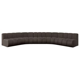 WOHNLANDSCHAFT modulares Sofa Montra-U1 - 490x174x70 cm Braun