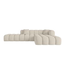 ECKSOFA Ottomane Rechts OLEA-L2 - 289x176x71 cm Creme