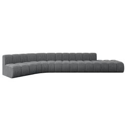 ECKSOFA modulares Sofa Brilo-L2 - 471x174x70 cm Dunkelgrau