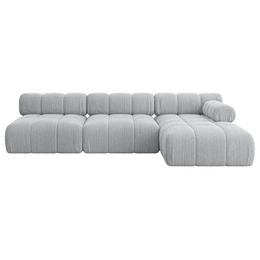 ECKSOFA modulares Sofa Razon-L2 - 285x160x70 cm Grau Cord