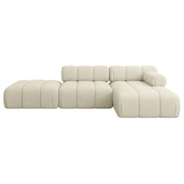 ECKSOFA modulares Sofa Lizur-L1 - 285x160x70 cm Beige Boucl&eacute;