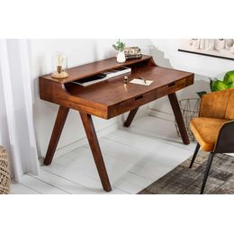 Riess Ambiente Massiver Sekret&auml;r MONSOON 100cm Akazie Schreibtisch Markant Finish Riess-Ambiente Kolonial Natur