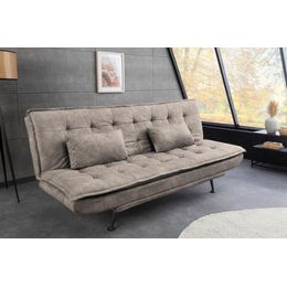 Riess Ambiente Modernes Schlafsofa JAZZ 190cm antik taupe Microfaser 3-Sitzer Couch Riess-Ambiente Wohnzimmer