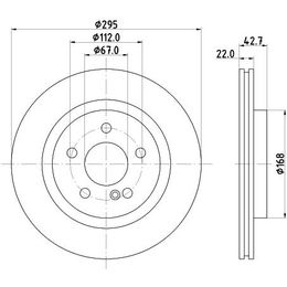 Hella Bremsscheibe 8dd355125381 295mm 22mm f&uuml;r Mercedes INFINITI