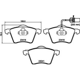 Hella Bremsbelagsatz, Scheibenbremse 8db355010631 f&uuml;r Ford VW