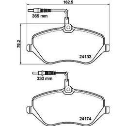 Hella Bremsbelagsatz, Scheibenbremse 8db355011491 f&uuml;r Peugeot