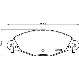 Hella Bremsbelagsatz, Scheibenbremse 8db355019421 f&uuml;r Citro&euml;n