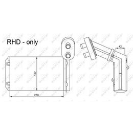 NRF W&auml;rmetauscher, Innenraumheizung 54253 f&uuml;r Ford VW SEAT