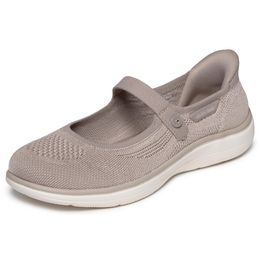 Ballerina Skechers "ON-THE-GO FLEX RADIANT-ESTEL", Damen, Gr. 41, beige (taupe), Textil, Schuhe Ballerina, Freizeitschuh, Schlupfschuh mit Handsfree Slip-Ins Funktion