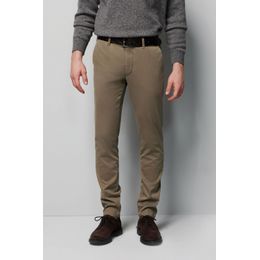 Chinos MEYER "M5 FIT", Herren, Gr. 33, L&auml;nge 30, grau (stein), 89% Baumwolle, 8% Elastomultiester, 3% Elasthan, unifarben, slim fit lang, Hosen, M5 FIT im unifarbenen Design