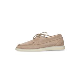 Bootsschuh Henry Stevens "Elia DS", Herren, Gr. 45, beige, Kalbsvelours, Schuhe Bootsschuh