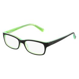 Nike 5513 Brille Teenager | Fassung: Vollrand, Quadratisch, Schwarz Gr&uuml;n