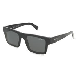 Prada PR 19WS | Herren-Sonnenbrille | Fassung: Vollrand, Eckig, Acetat, Schwarz | Glasfarbe: Grau