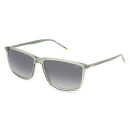 HUGO BOSS Hugo HG 1374/S | Herren-Sonnenbrille | Fassung: Vollrand, Eckig, Acetat, Gr&uuml;n | Glasfarbe: Grau Verlaufend