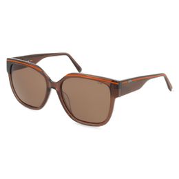 Esprit ET40124 | Damen-Sonnenbrille | Fassung: Vollrand, Quadratisch, Acetat, Braun Dunkel | Glasfarbe: Braun