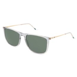 HUGO BOSS Hugo 207437 | Herren-Sonnenbrille | Fassung: Vollrand, Eckig, Kunststoff, Grau Gold | Glasfarbe: Gr&uuml;n