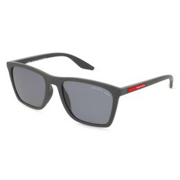 Prada Linea Rossa 0PS B08S | Herren-Sonnenbrille | Fassung: Vollrand, Quadratisch, Kunststoff, Schwarz Matt | Glasfarbe: Grau Verlaufend