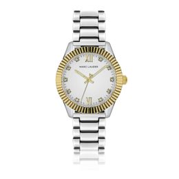 Quarzuhr MARC LAUDER "ME8-B058S", silber, Armbanduhren, Damen, Quarzuhr