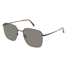 Fielmann MC 644 SUN FA MASON | Herren-Sonnenbrille | Fassung: Vollrand, Quadratisch, Edelstahl, Schwarz Matt | Glasfarbe: Grau