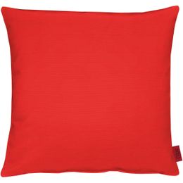 Dekokissen Apelt "4362 Rips Uni" Gr. 2, rot (rot, unifarben), B:51cm L:51cm, Mischgewebe, Dekokissen_Sitzkissen_Kissenh&uuml;llen, Wasser- und Schmutzabweisend