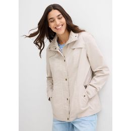 bonprix Jacke mit Stehkragen, grau, Gr.46, Komfortable Jacke mit komfortablen Seitentaschen, 100% Baumwolle