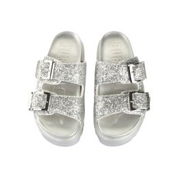 Sandale Buffalo "Buffalo RAYA ARI GLAM", Damen, Gr. 38, silber, Polyurethan, Schuhe Sandale