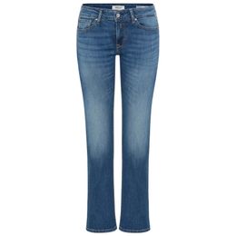 Bootcut-Jeans Replay "NEW LUZ", Damen, Gr. 26, L&auml;nge 32, medium blau m3df, Denim/Jeans, Obermaterial: 98% Baumwolle, 2% Elasthan, bootcut fit lang, Jeans, mit gesticktem R an der Ges&auml;&szlig;tasche