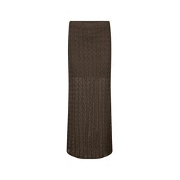 Midirock Levete Room "Levete Room Skirt LR-LAICA 1", Damen, Gr. L, braun (l895, chocolate), Obermaterial: 99% Polyester, 1% Elasthan, R&ouml;cke