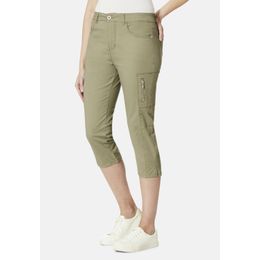 7/8-Hose STOOKER WOMEN "Tahiti Fashion Capri Slim Fit", Damen, Gr. 36, L&auml;nge 21, gr&uuml;n (olive), Twill, 97% Baumwolle, 3% Elasthan, eng 7/8-L&auml;nge, Hosen 7/8-Hose, Capri Slim Fit Casual Clean Wash Twill Coloured f&uuml;r Damen