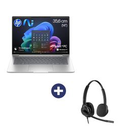 HP ProBook 4 G1q Snapdragon&reg; X X1-26-100 (D6JU7ES#ABD) inklusive HP Poly Mission 425 Stereo-USB-Headset (C01B6A6#AC3)