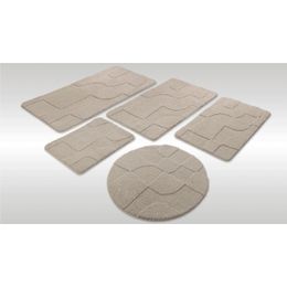 Badematte Wecon Home "Davie", seiden grau, H:25mm, Oberfl&auml;che: 100% Polyester, Badematten, Badematte, Badteppich, Hoch-Tief-Effekt, weich, rutschhemmend, waschbar, getuftet