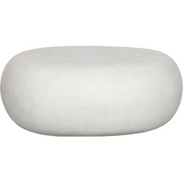 Beistelltisch Woood "Pebble aus Fiberclay mit abgerundeter organischer Form", wei&szlig;, B:65cm H:31cm T:49cm, Tische, Beistelltisch, Tragkraft 90 kg, Glasfaser-Ton-Verbundmaterial, pflegebed&uuml;rftig