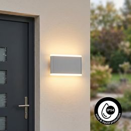 hofstein Gamas Au&szlig;enwandleuchte Wei&szlig;, 1-flammig