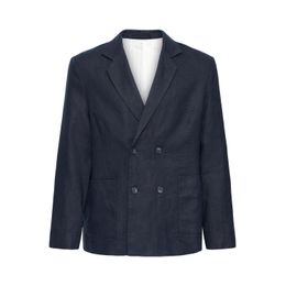 Sakko Casual Friday "Sakko CFEdlund Linen", Herren, Gr. 56, blau (schwarz navy), Obermaterial: 100% Leinen LI., Sakkos Sakko