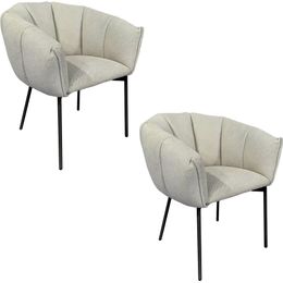 Armlehnstuhl Stolkom "Pina BxHxT 70x78x63 cm", schwarz, schwarz, schwarz, B:70cm H:78cm T:63cm, Metall, Stoff, St&uuml;hle, Armlehnstuhl, Breite 70cm, Metallgestell