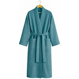 Bademantel Egeria "LIVA" Gr. S, mint, L:110cm, Baumwolle, Hausm&auml;ntel, Bademantel, Kimono, Waffelpiqu&eacute;