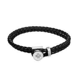 Armband PHILIPP BLANC "PBA07BS", schwarz, Armb&auml;nder, Herren, 21cm, Leder, Armband